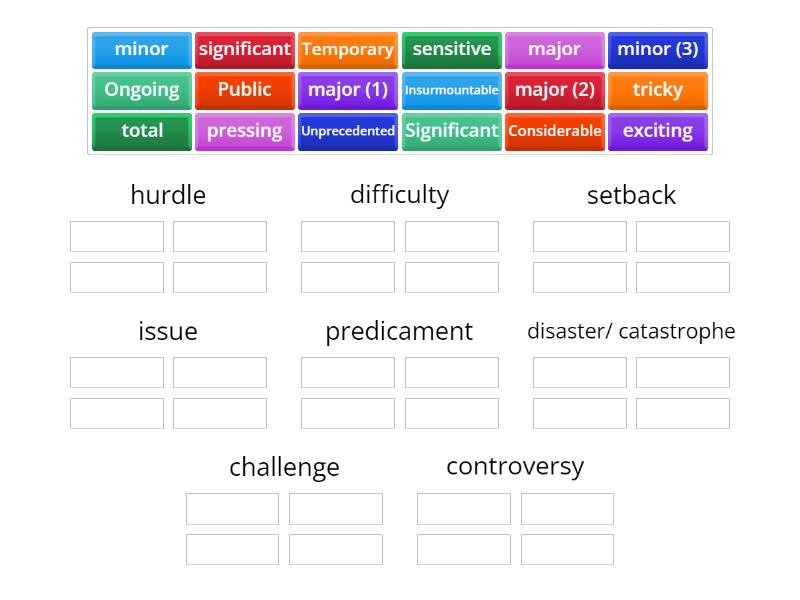 Problems & Solutions 4 (collocations) - Group sort