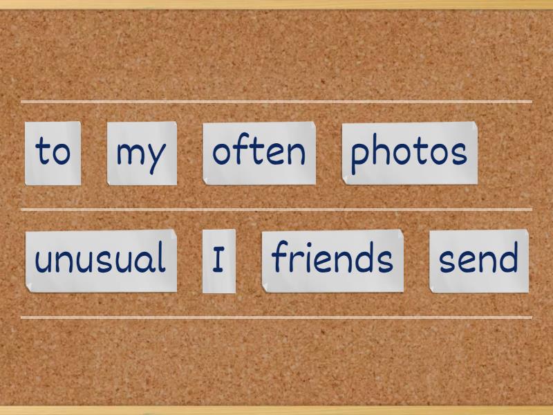 Two object verbs - Unjumble