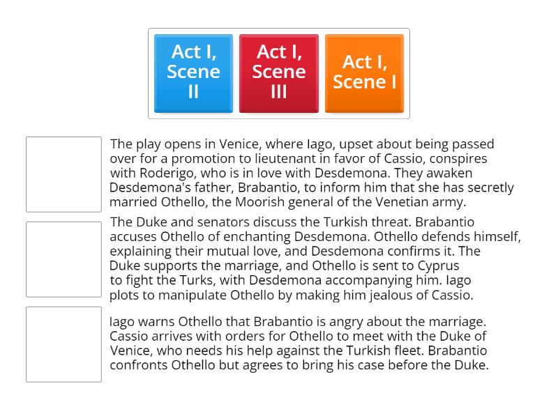 Othello Act I - Match up