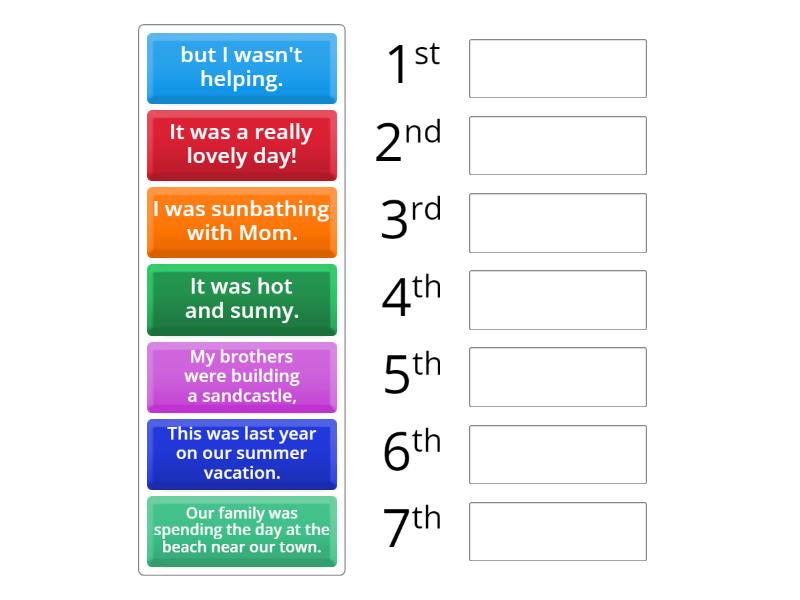 5E U2 Wk7 Sequence Practice - Rank order
