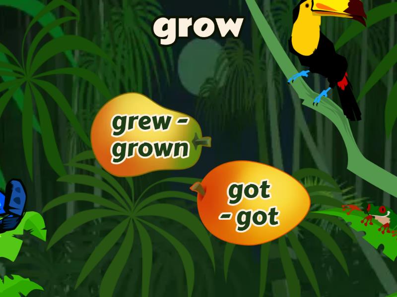 Rainbow English 6. Irregular verbs (part 1) - Flying fruit