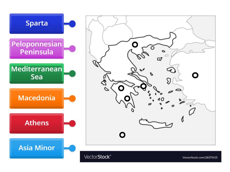 Map of Greece - Labelled diagram