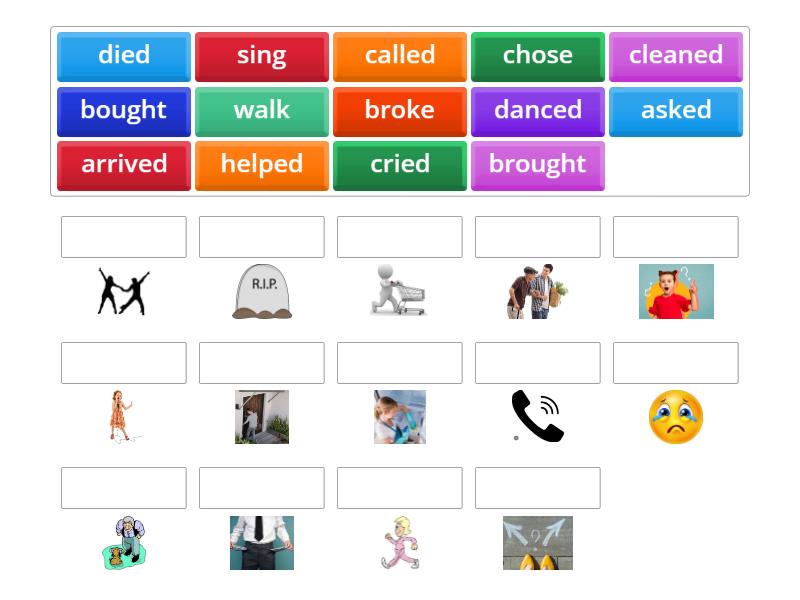 Noun and Verbs. - Match up