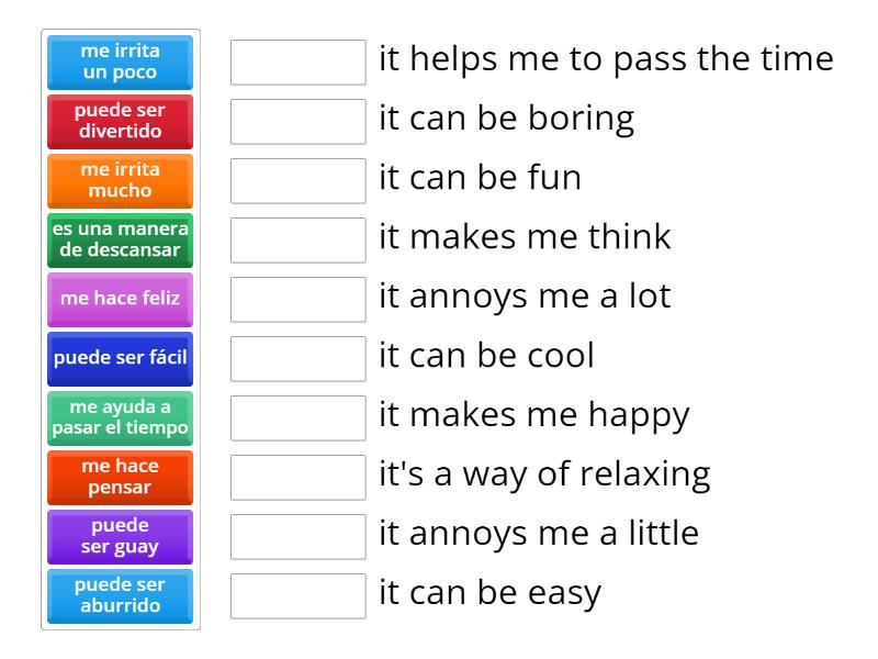 Wow phrases: Reasons using chunks extended - Match up