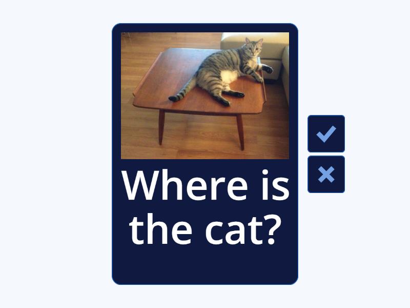 Prepositions of place - Flashcards