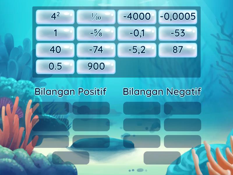 Bilangan Positif dan Negatif - Group sort