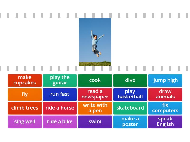 English Class A1 unit 5 Things I can do - Find the match