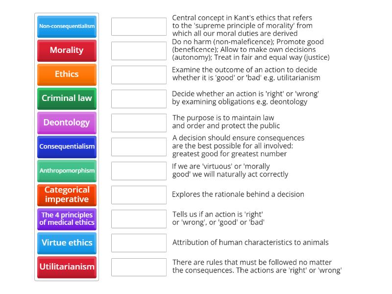 VNSA18-3.1 Ethical terms - Match up