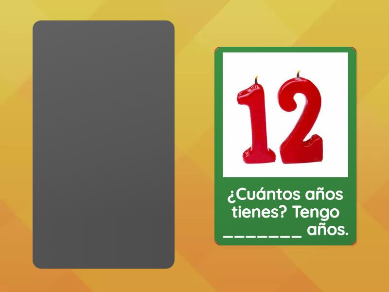 ¿Cuántos años tienes? - Speaking cards