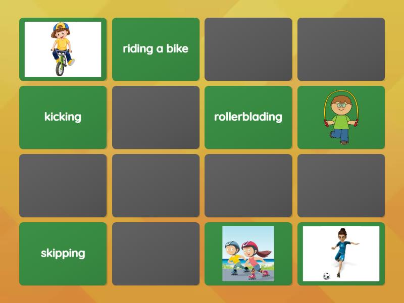 Action verbs - Matching pairs