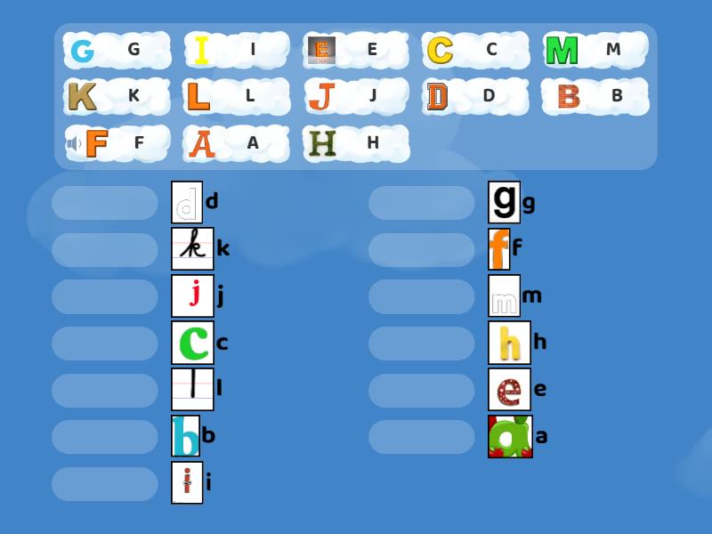 A - M Capital and Lower case letters - Match up