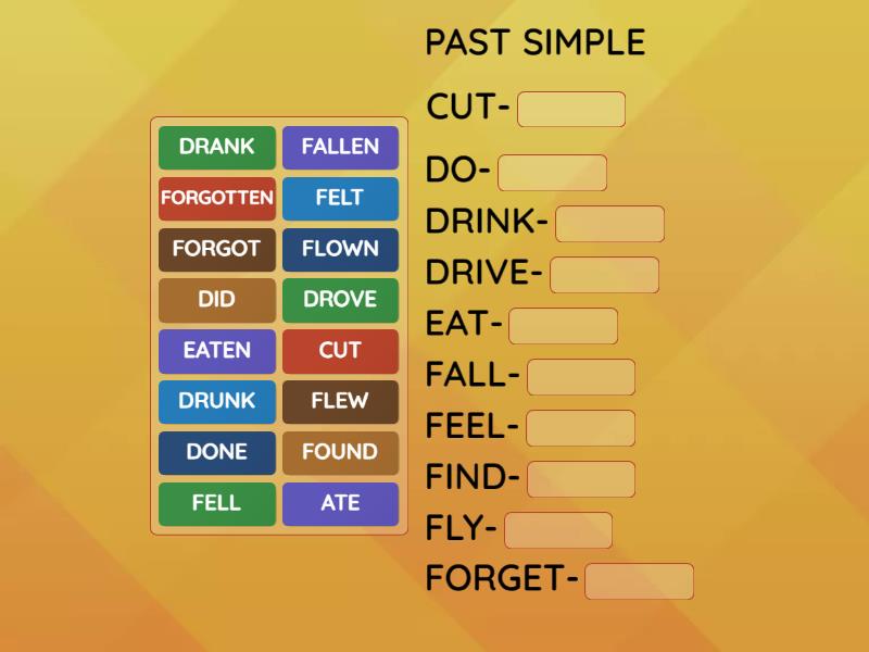 VERB 2 - Complete the sentence