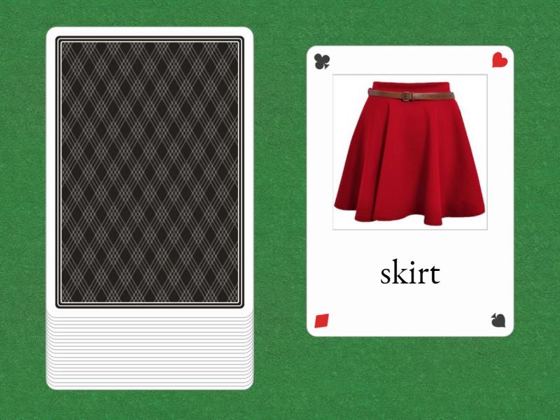 clothes + - Speaking cards