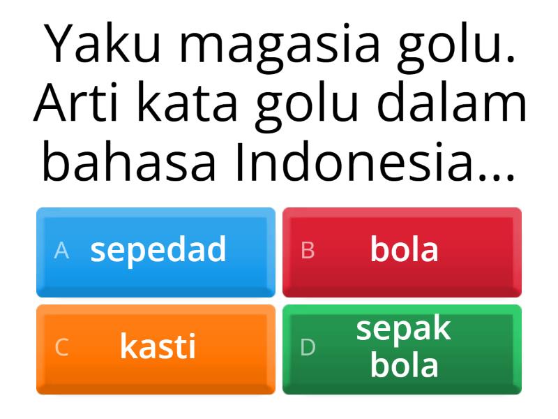 Latihan Soal Bahasa Wolio - Quiz