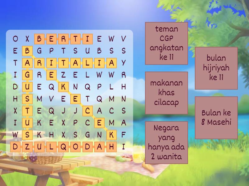 CGP Angkatan 11 Hebat - Wordsearch