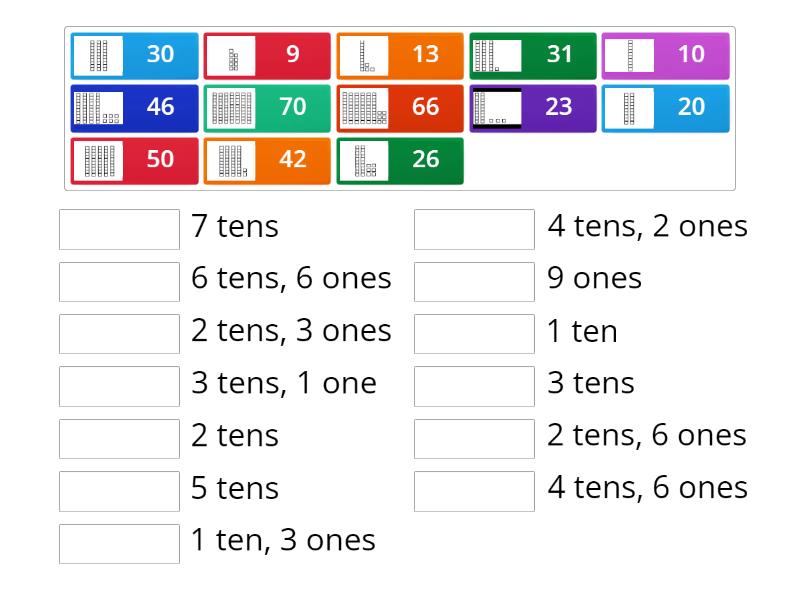 Tens and ones - Match up