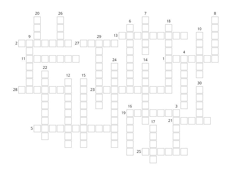 La comida - Crossword