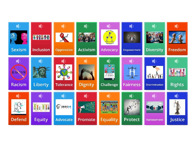 23.- Derechos Humanos y Justicia Social - Fichas giratorias