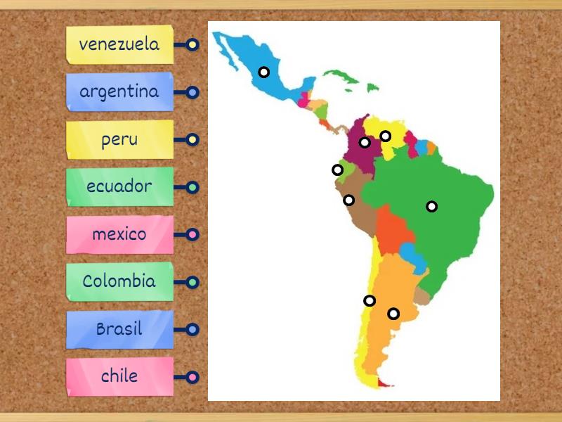 mapa Latinoamérica - Labelled diagram