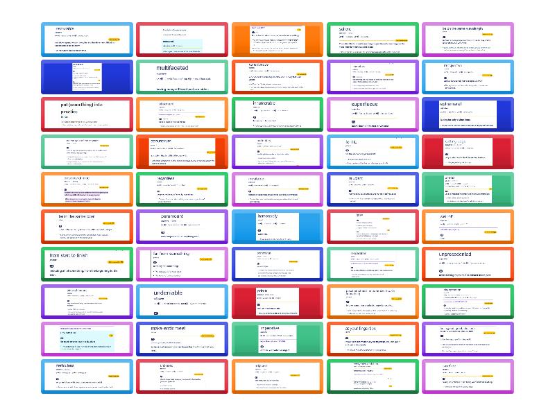 C12 VOCAB - Flip tiles