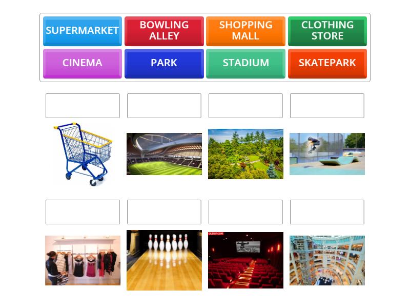 AROUND TOWN - VOCABULARY - Match up