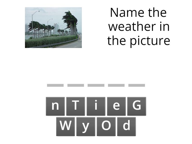 Weather Spelling Quiz - Spell the word