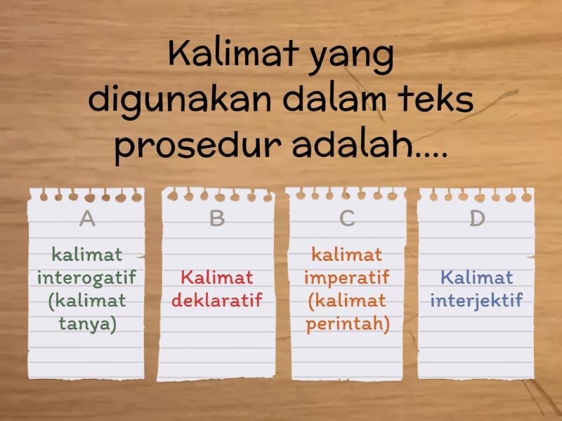 Kuis Teks Prosedur Pelajaran Bahasa Indonesia - Quiz