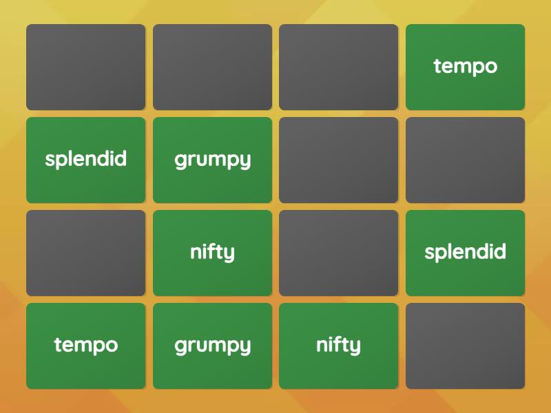Barton 4.3: Memory (Set A) - Matching pairs