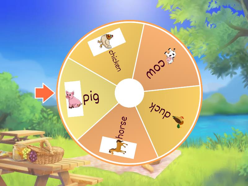 Farm Animals - Spin the wheel