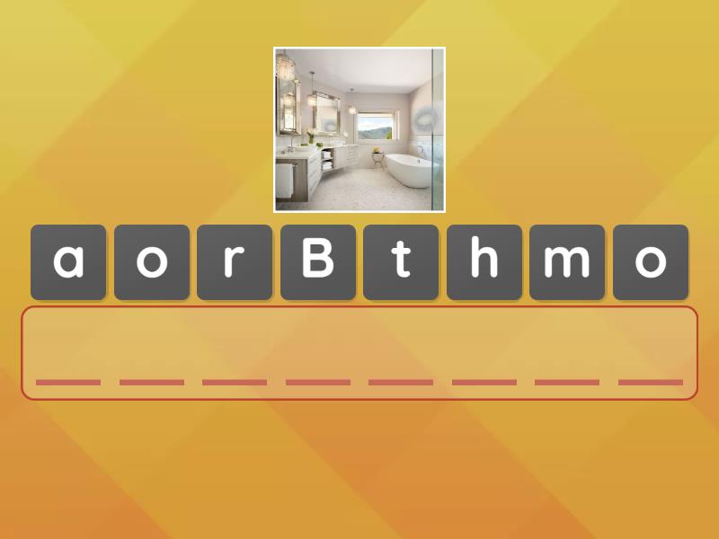 Rooms in a house - Anagrama