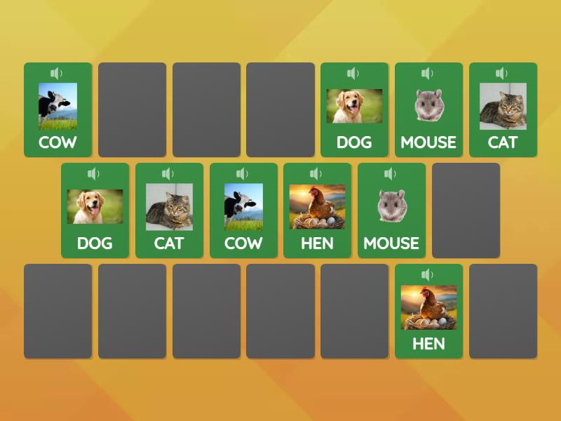 Animal Pairs - Matching pairs