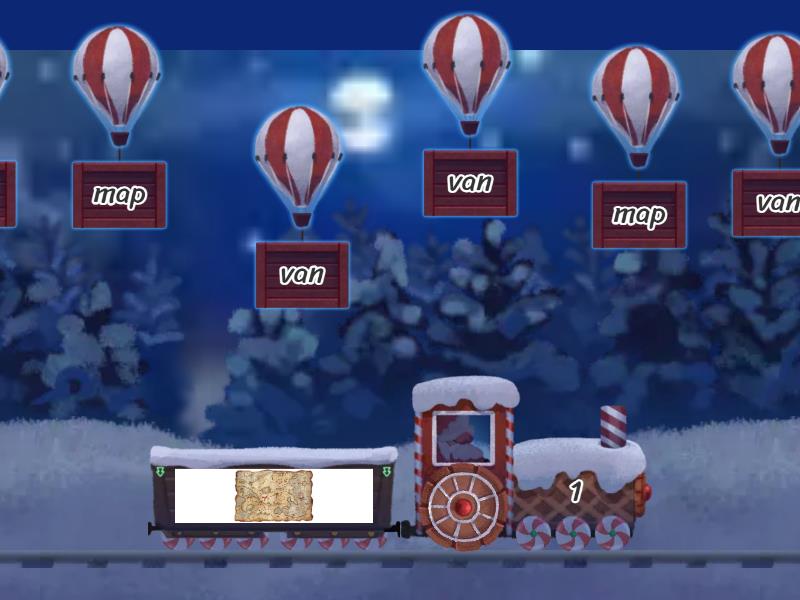 Sound A phonics CVC and CVCC - Balloon pop