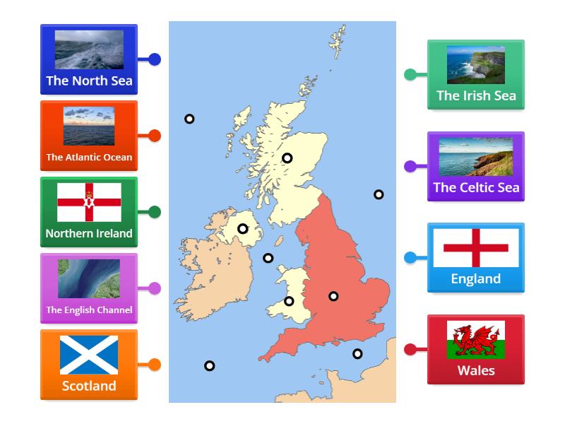 The UK Map - Labelled diagram