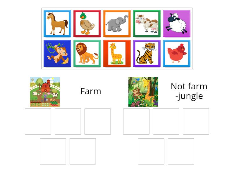 Farm or not farm animals? - Group sort