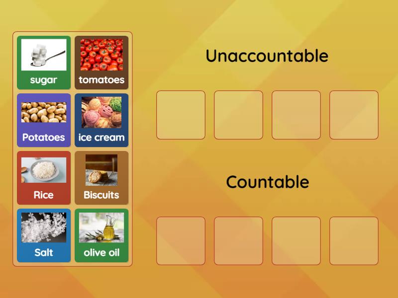 Countable/Unaccountable Nouns and Quantifiers - Group sort