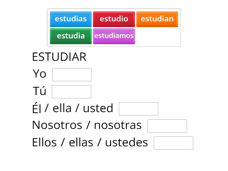 Conjugación de verbos en presente - Missing word