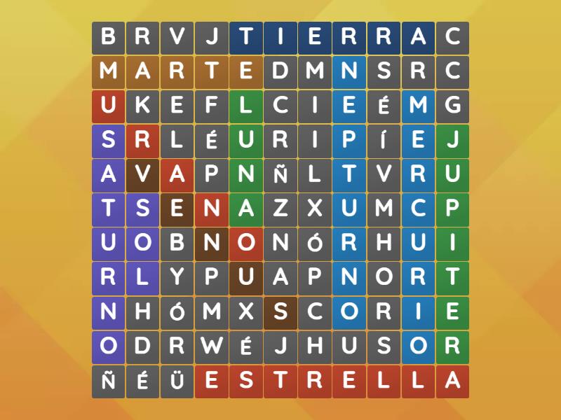 SOPA DE LETRAS "EL UNIVERSO" - Wordsearch