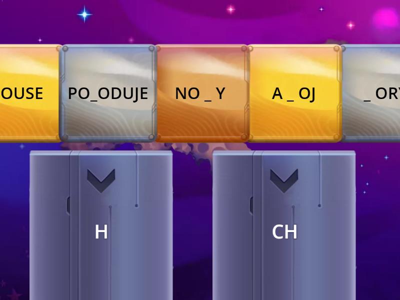 SLOVA S H x CH - Speed sorting