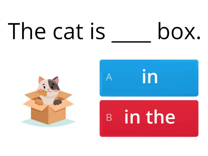 Prepositions of place | The cat & the box - Questionário