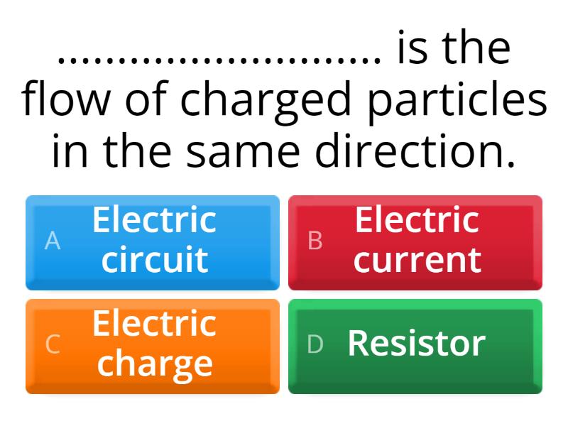 Electric circuits - Quiz