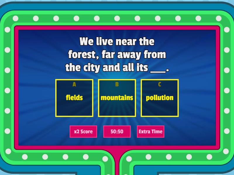 English Code Unit 3 and Unit 5 (Vocabulary) GAME QUIZ - Gameshow quiz