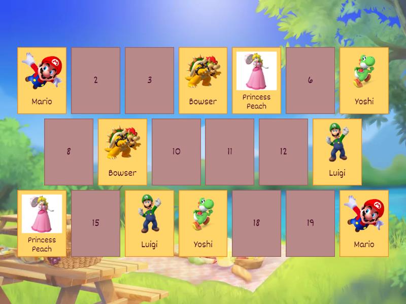 Mario Matching Game - Matching pairs