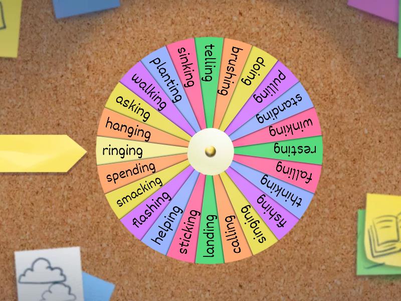 Suffix ING Words - Spin the wheel
