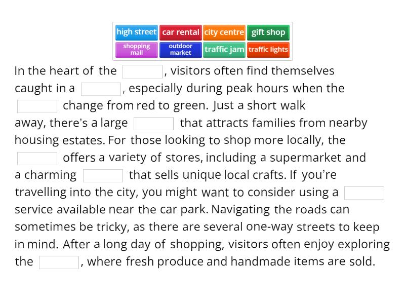 Exploring Urban Life - Complete the sentence