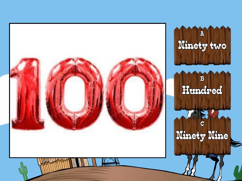 Number Names 1-100 - Quiz