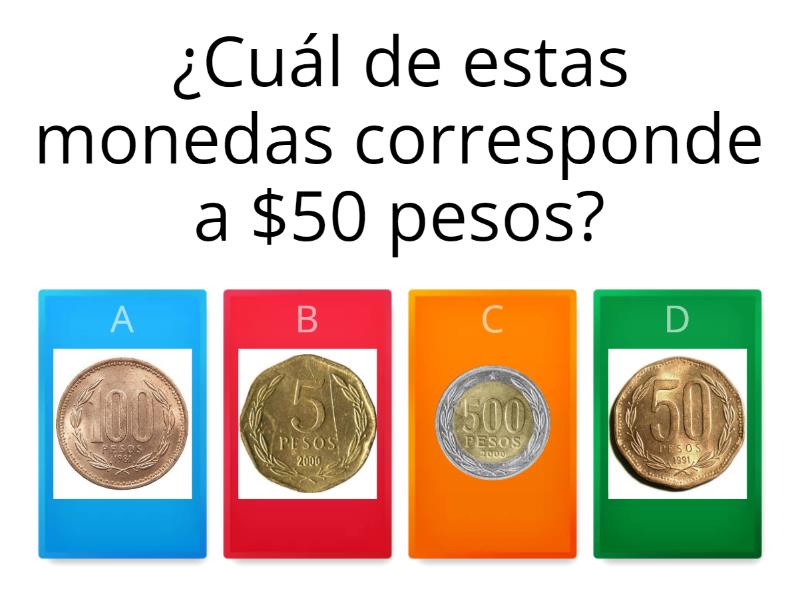 Reconoce y Suma las monedas - Quiz