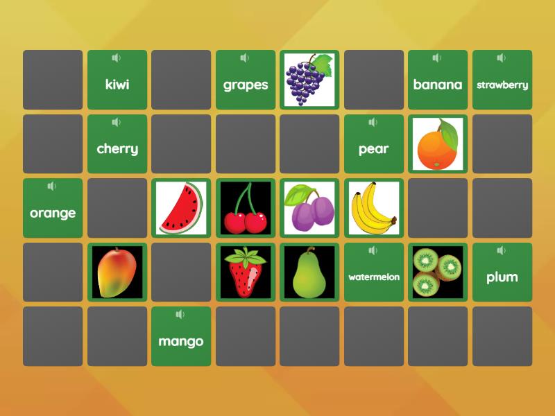 : Fruits Esl Vocabulary Matching Worksheet englishwsheets.com - 342 ...