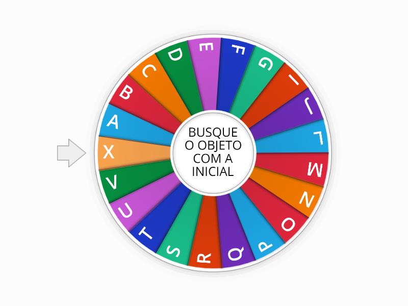 ROLETA DAS LETRAS DO ALFABETO - Roleta aleatória