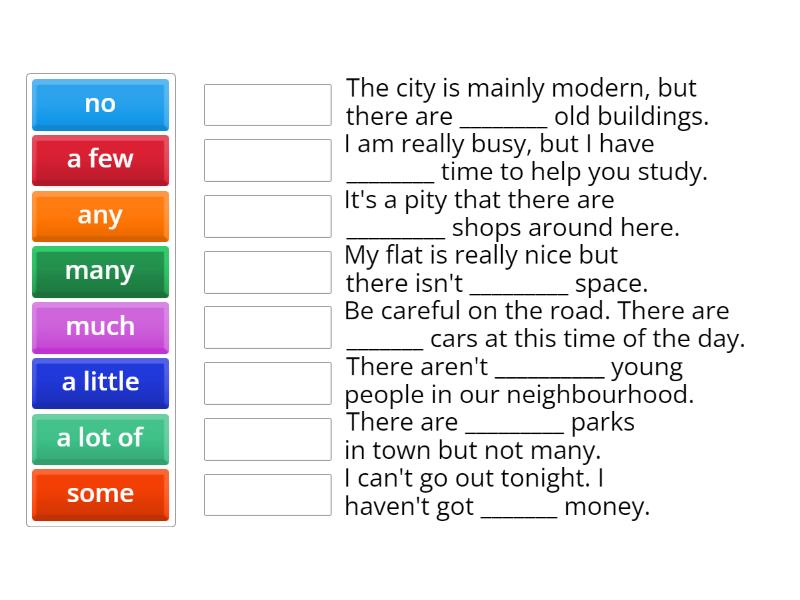 PRE B2 Quantifiers - Match up