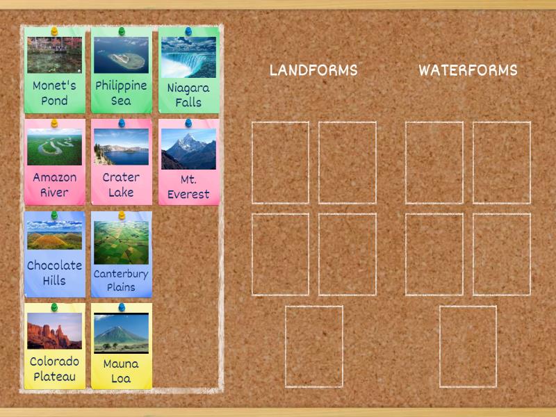 Landforms and Waterforms - Group sort